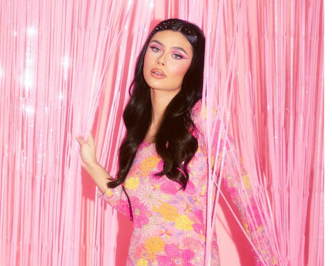 Matte Pastel Pink Party Decorations Fringe Foil Curtain - Set of 2 ...