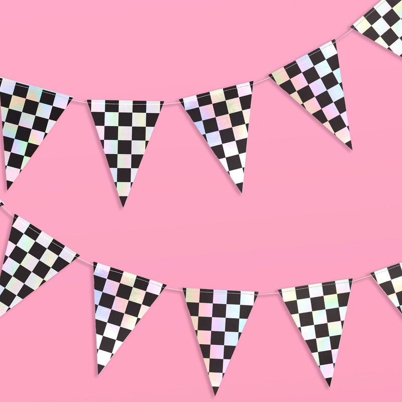 Checkered Flags Banner - Etsy