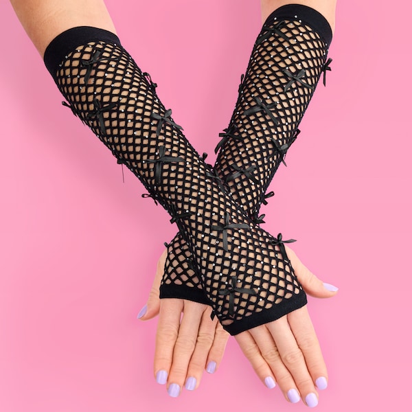 Fishnet Gloves - Etsy