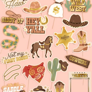 Xo, Fetti Western Photo Booth Props - 24 Count | Kids Rodeo Party ...