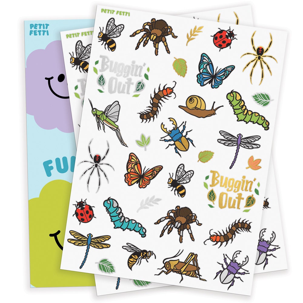 Bug Temporary Tattoos 48 Glitter Styles Buggin' Out - Etsy