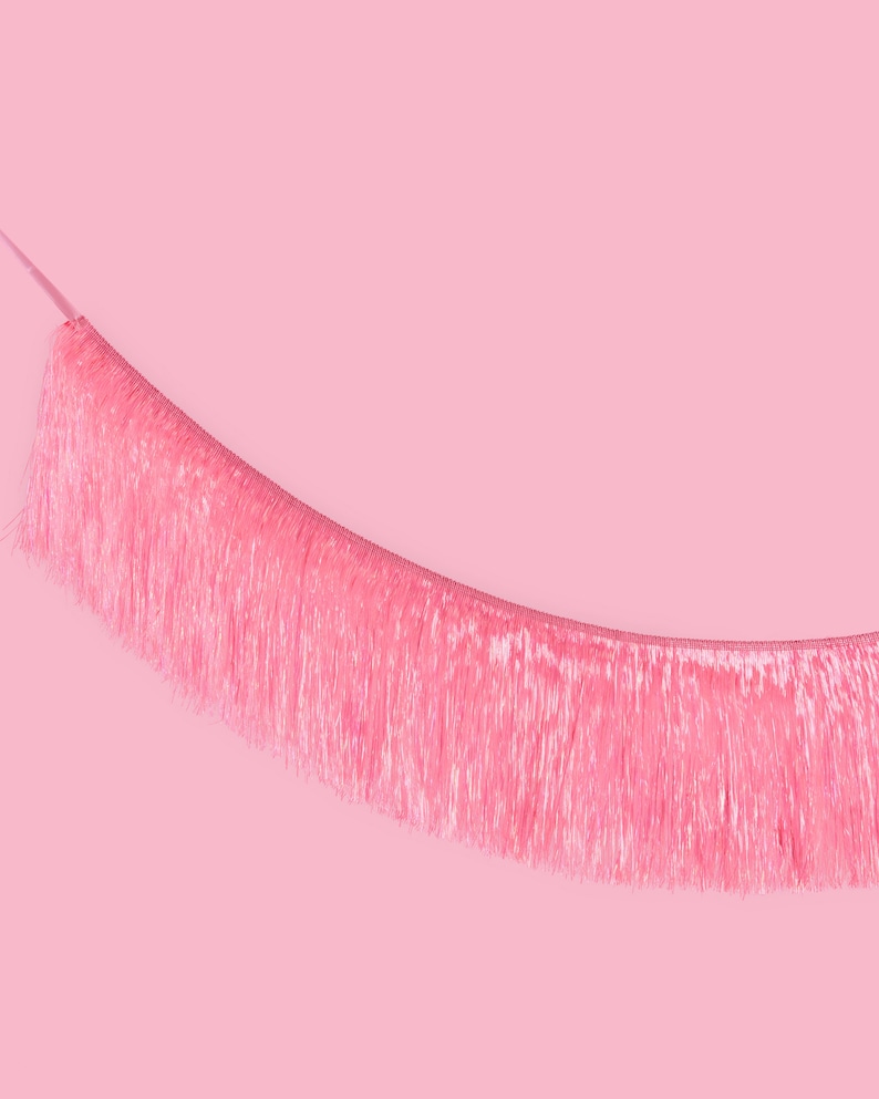 Xo Fetti Pink Iridescent Fringe Banner 5 Ft. Bach Party - Etsy