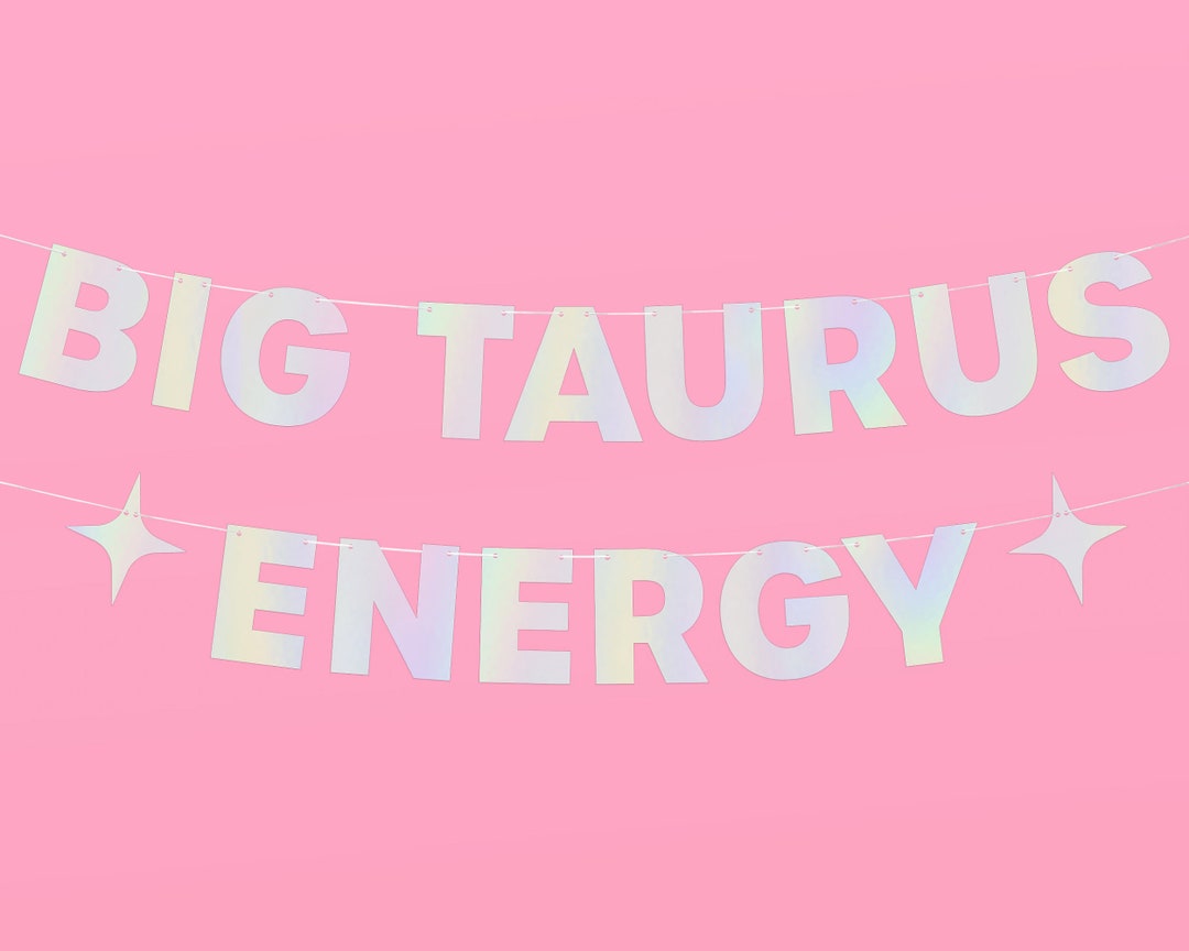 Xo, Fetti Big Taurus Energy Birthday Party Iridescent Foil Banner 5 Ft ...