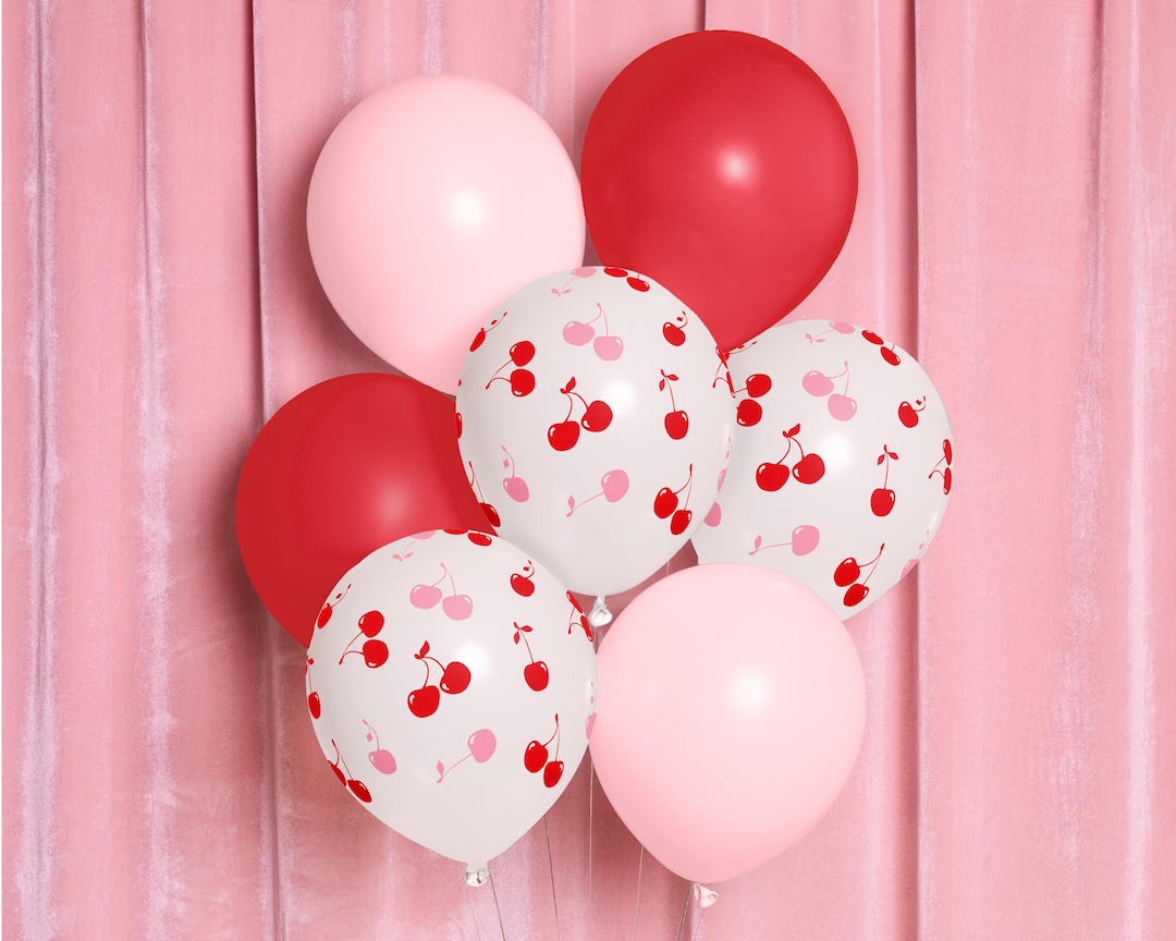 Xo, Fetti Red + Pink Cherry Balloons - 24 Pk, 12" | Bachelorette ...