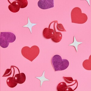Xo, Fetti Cherry Heart Valentine's Confetti - 200 Pcs | Pink Vday ...