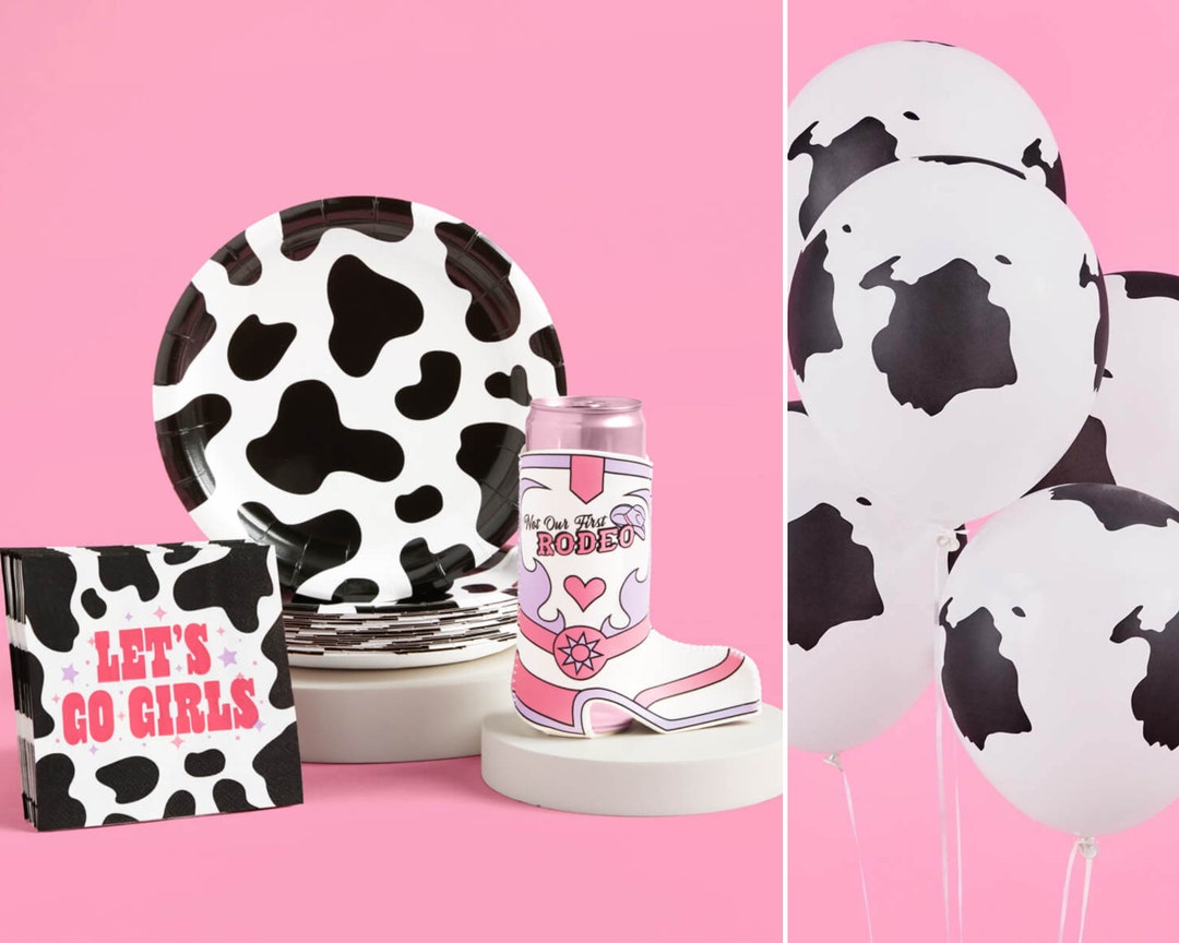 Xo, Fetti Birthday Party Bundle 83 Pieces, Rodeo Cow Print Plates ...