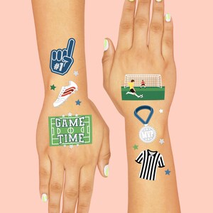Xo, Fetti Soccer Temporary Tattoo - 66 Foil Styles | Soccer Birthday ...