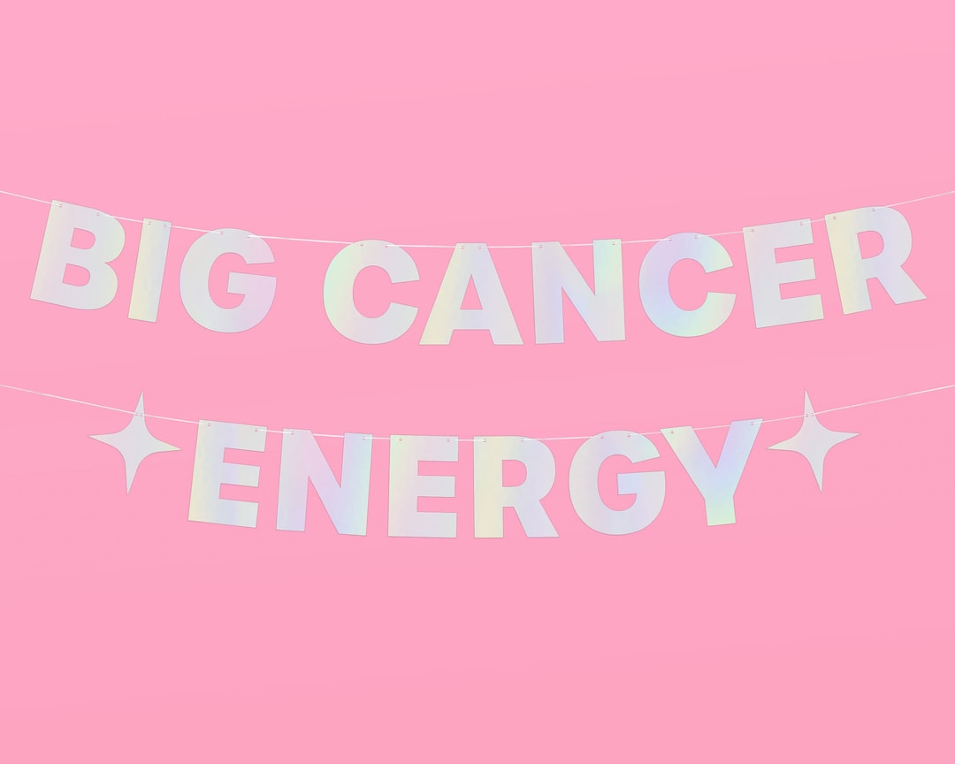 Xo, Fetti Big Cancer Energy Birthday Party Iridescent Foil Banner - 5 ...