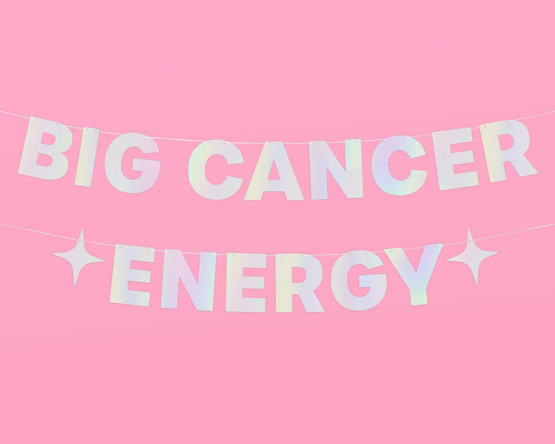 Xo, Fetti Big Cancer Energy Birthday Party Iridescent Foil Banner - 5 ...