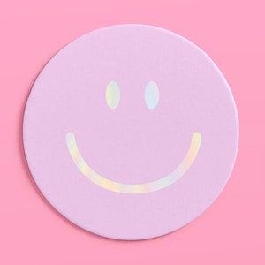 Xo, Fetti Smile Pastel Party Drink Coasters - 16 Pcs - Iridescent Foil ...
