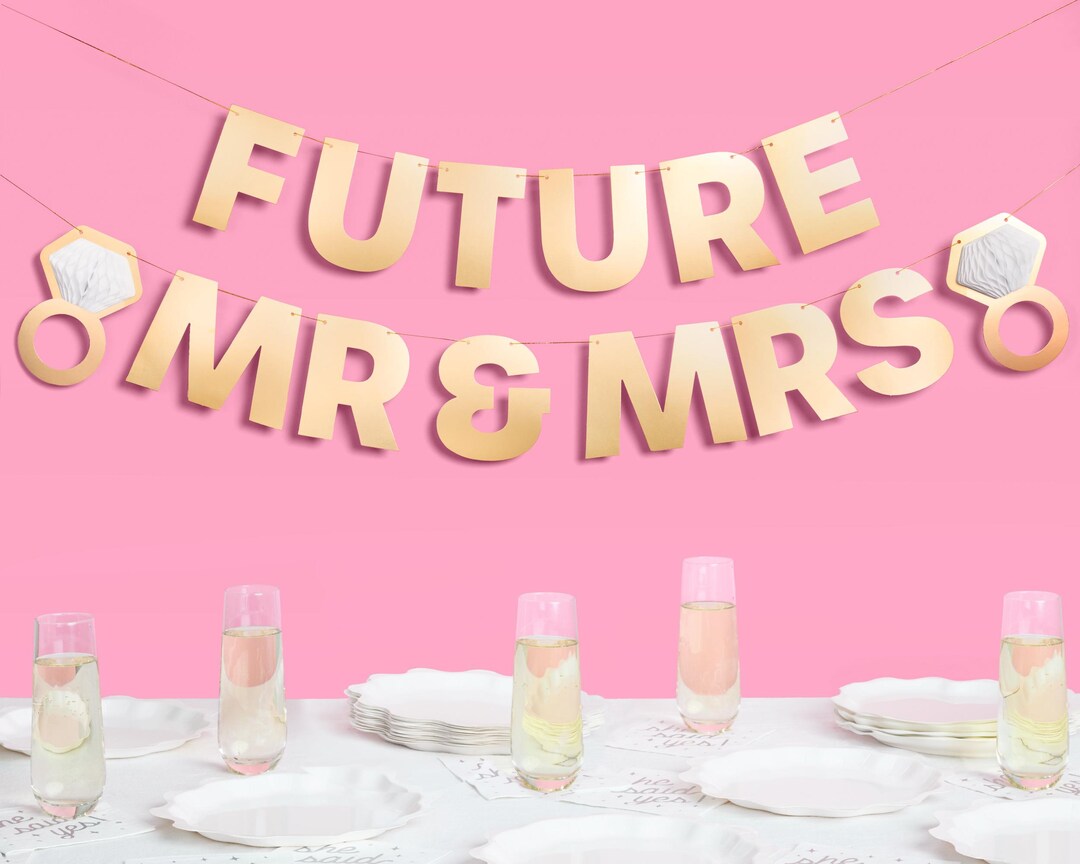 Xo, Fetti Future Mr & Mrs 3D Pop up Banner - 5 Ft | Engagement ...