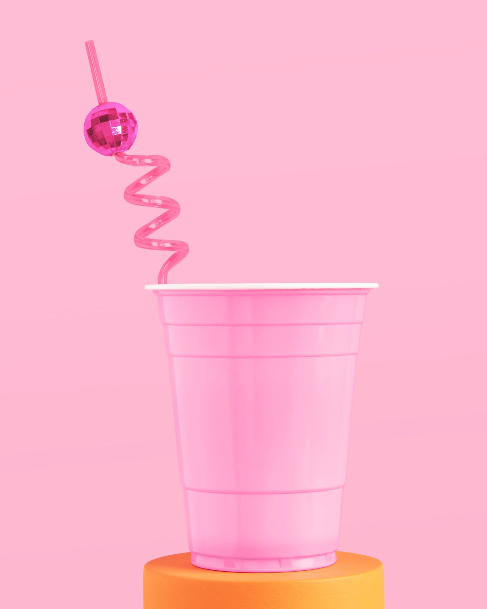 Xo, Fetti Pink Disco Ball Reusable Swirly Straw Set 16 Pc Groovy ...