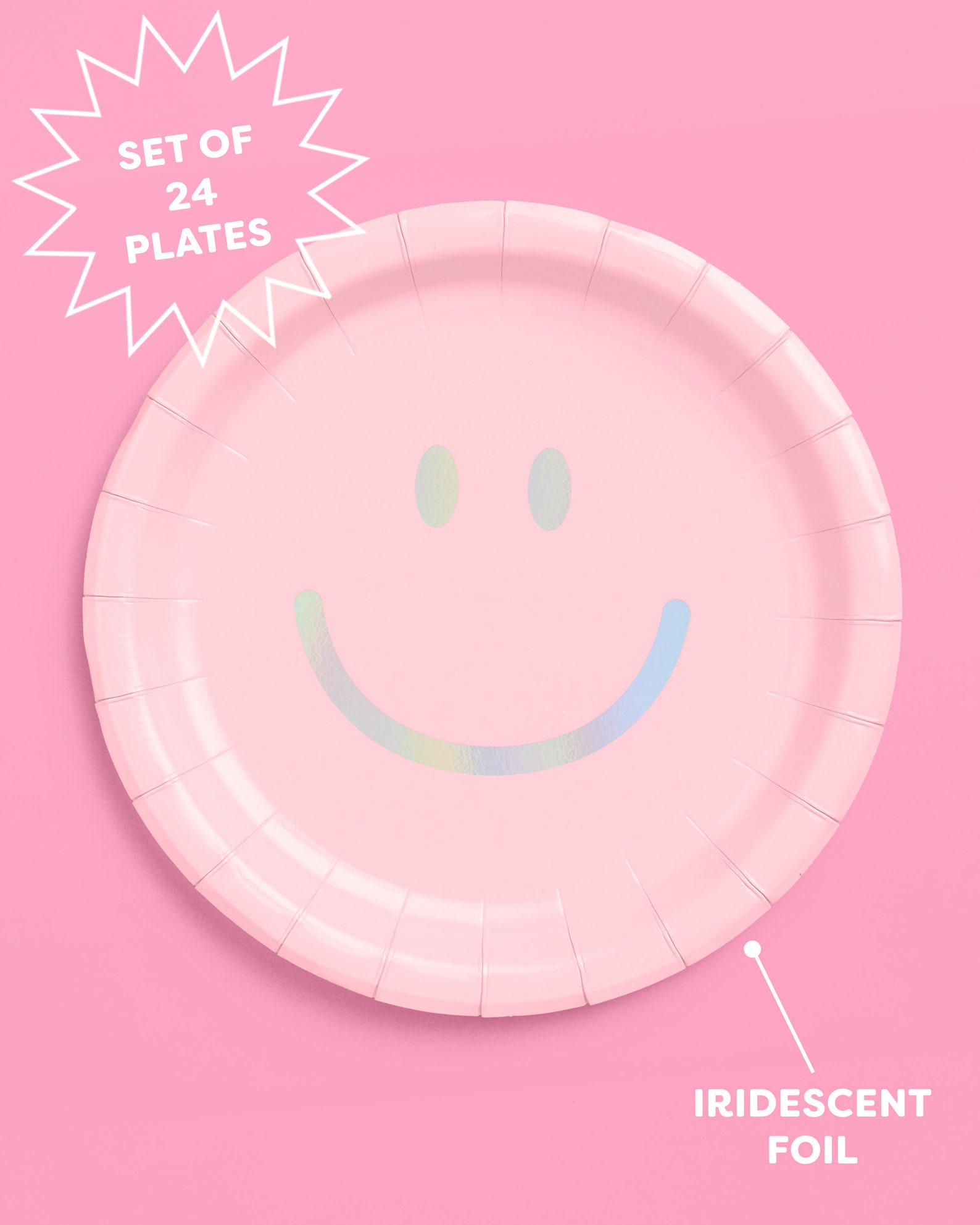 Smiley Paper Plates 24 Pk 9 Happy Pastel Birthday - Etsy