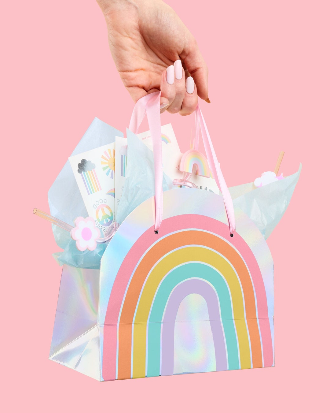 Xo, Fetti Rainbow Gift Bag Set - 10 Pcs. | Birthday Party Gift ...