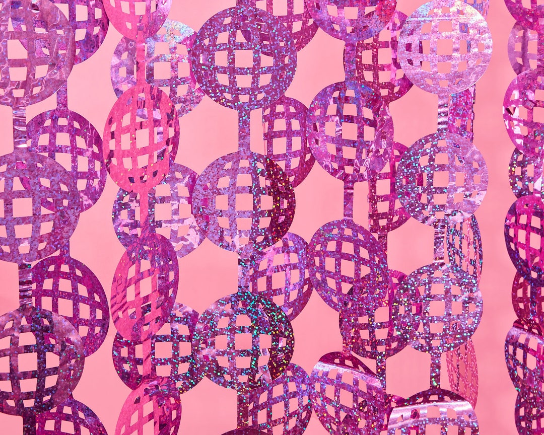 Xo, Fetti Pink Disco Ball Foil Curtain - Set of 2 | Disco Cowgirl ...