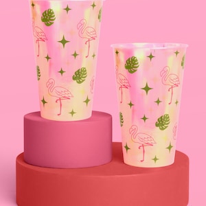 Xo, Fetti Pink Tropical Vacation Plastic Cups | 16 Pcs 17 Oz ...