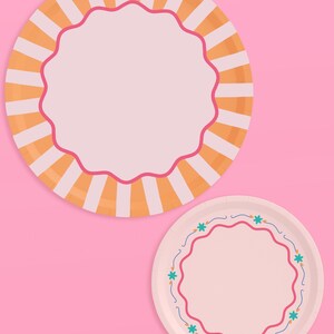 Xo, Fetti Italian Summer Paper Plates - 32 Pk, 16 9" Plates + 16 7 ...