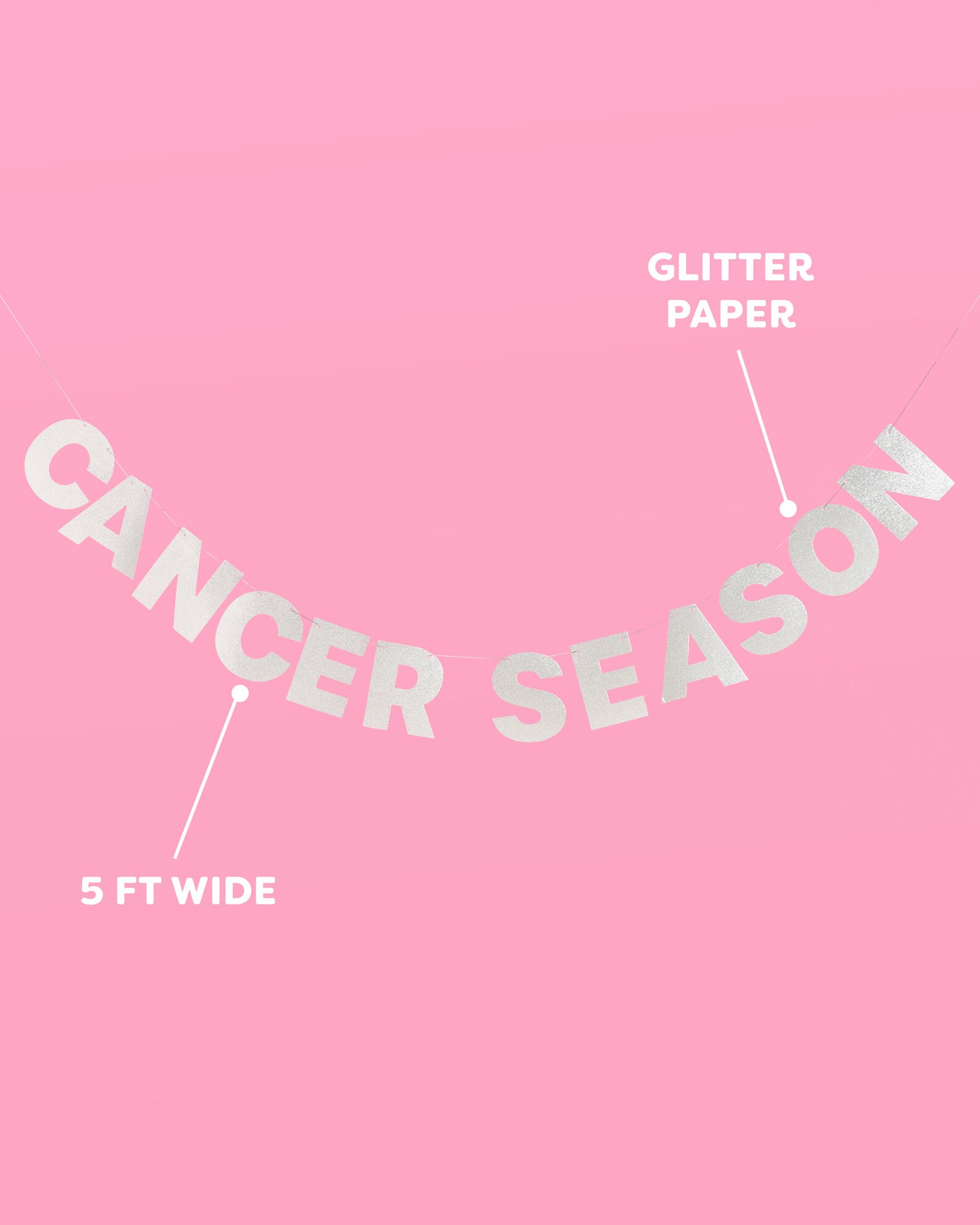 Cancer Season Birthday Party Glitter Banner 5 Ft. Zodiac - Etsy