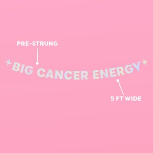 Xo, Fetti Big Cancer Energy Birthday Party Iridescent Foil Banner - 5 ...