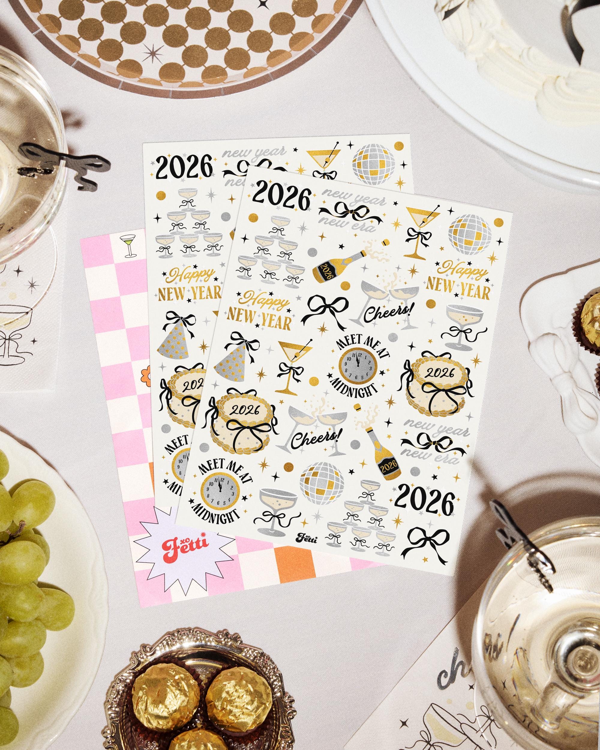Xo, Fetti New Year's Eve Temporary Tattoos - 40 Designs | 2026 Gold ...