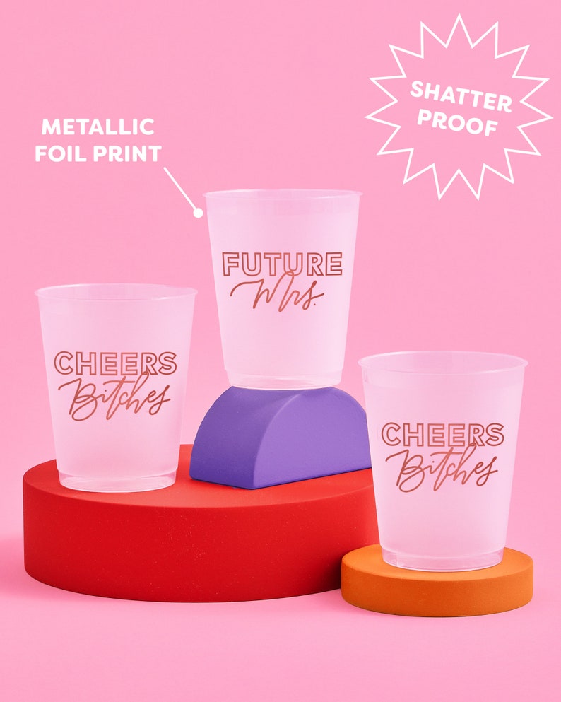 Bachelorette Party Future Mrs Cheers Cups Rose Gold 16 - Etsy