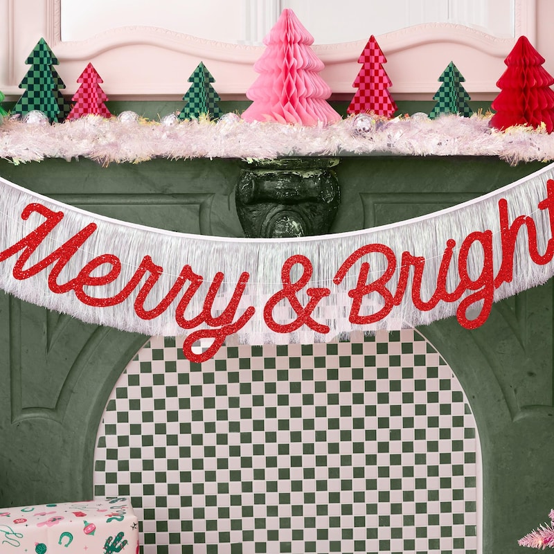 Merry and Bright Banner - Etsy