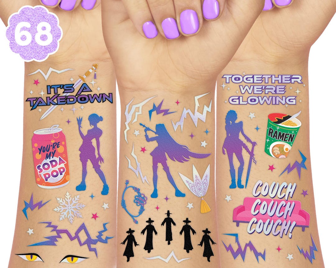 Xo, Fetti Pop Star Tattoos - 68 Temporary Tattoos | Iridescent Foil ...