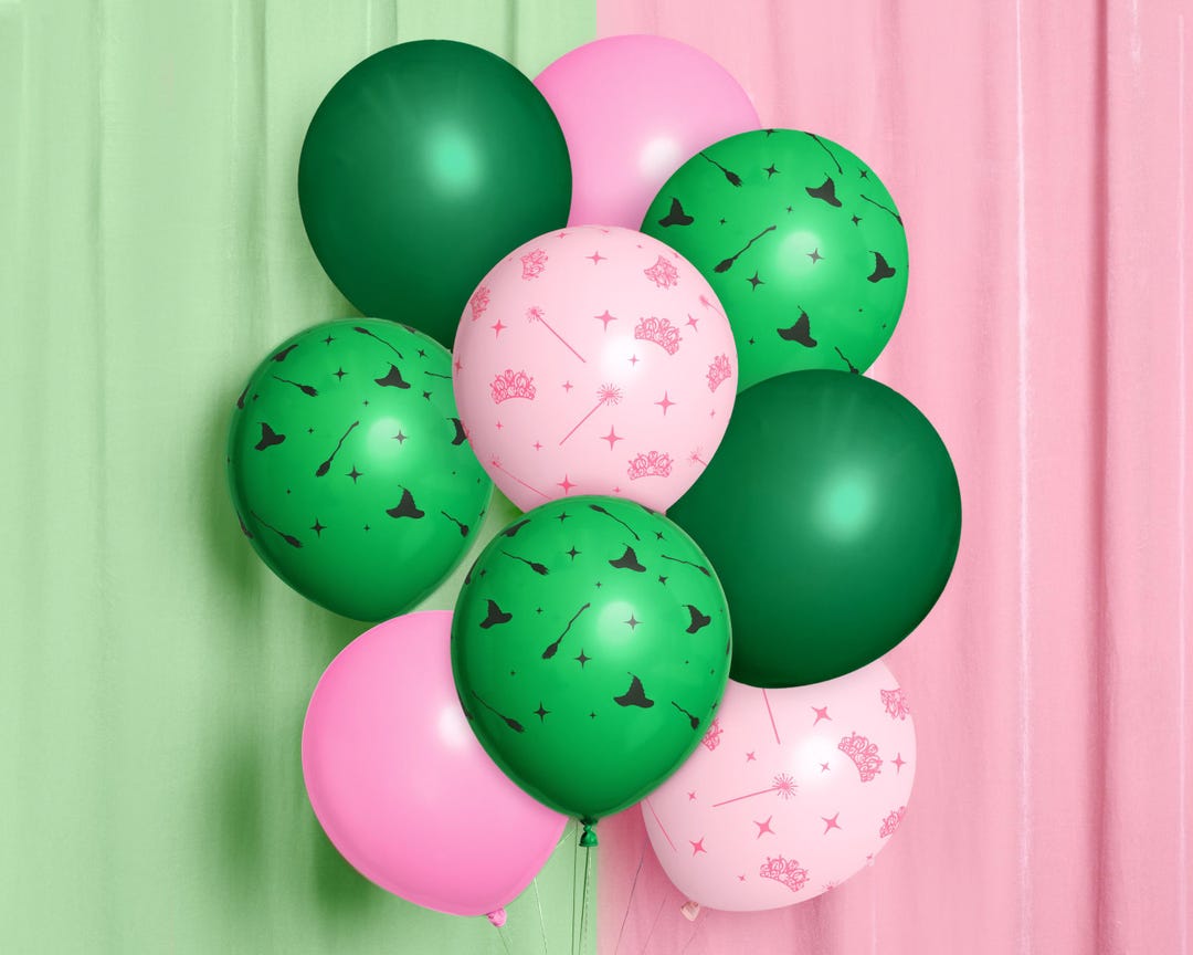 Xo, Fetti Pink + Green Witch Latex Balloons - 24 Pk, 12" | Birthday ...