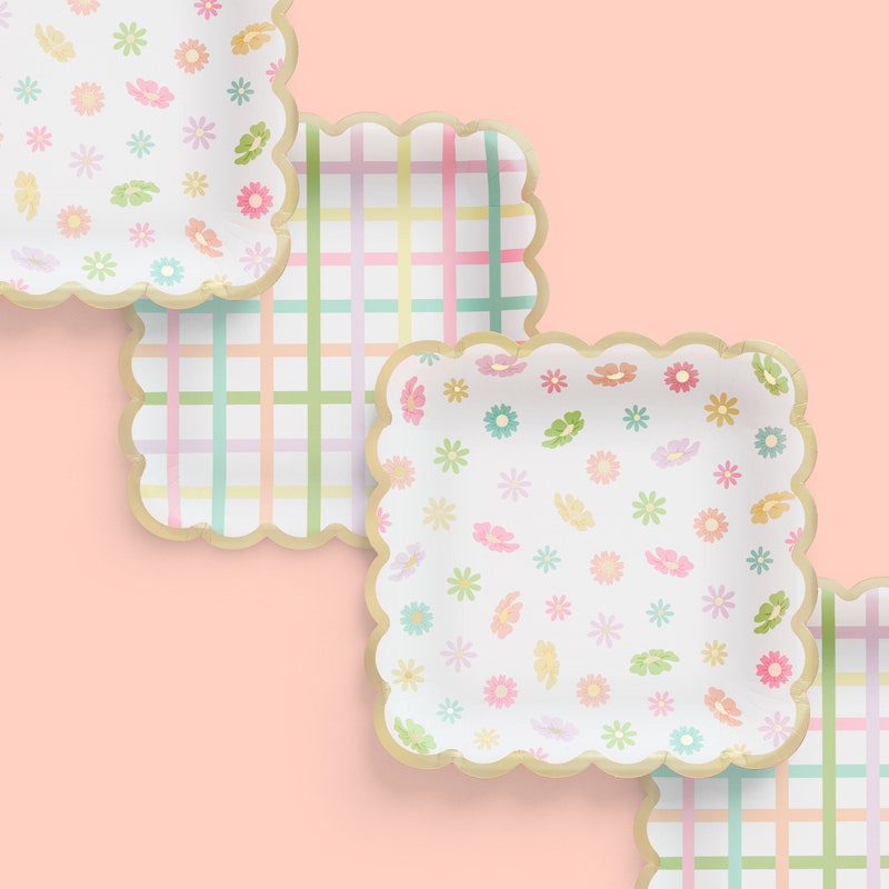 Square Paper Plates - Etsy