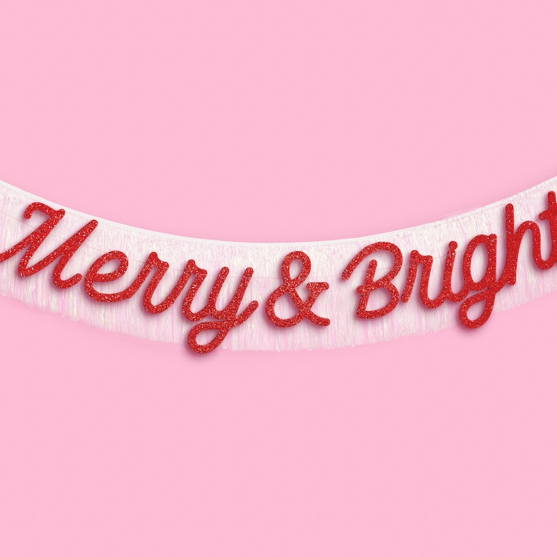 Merry and Bright Banner - Etsy