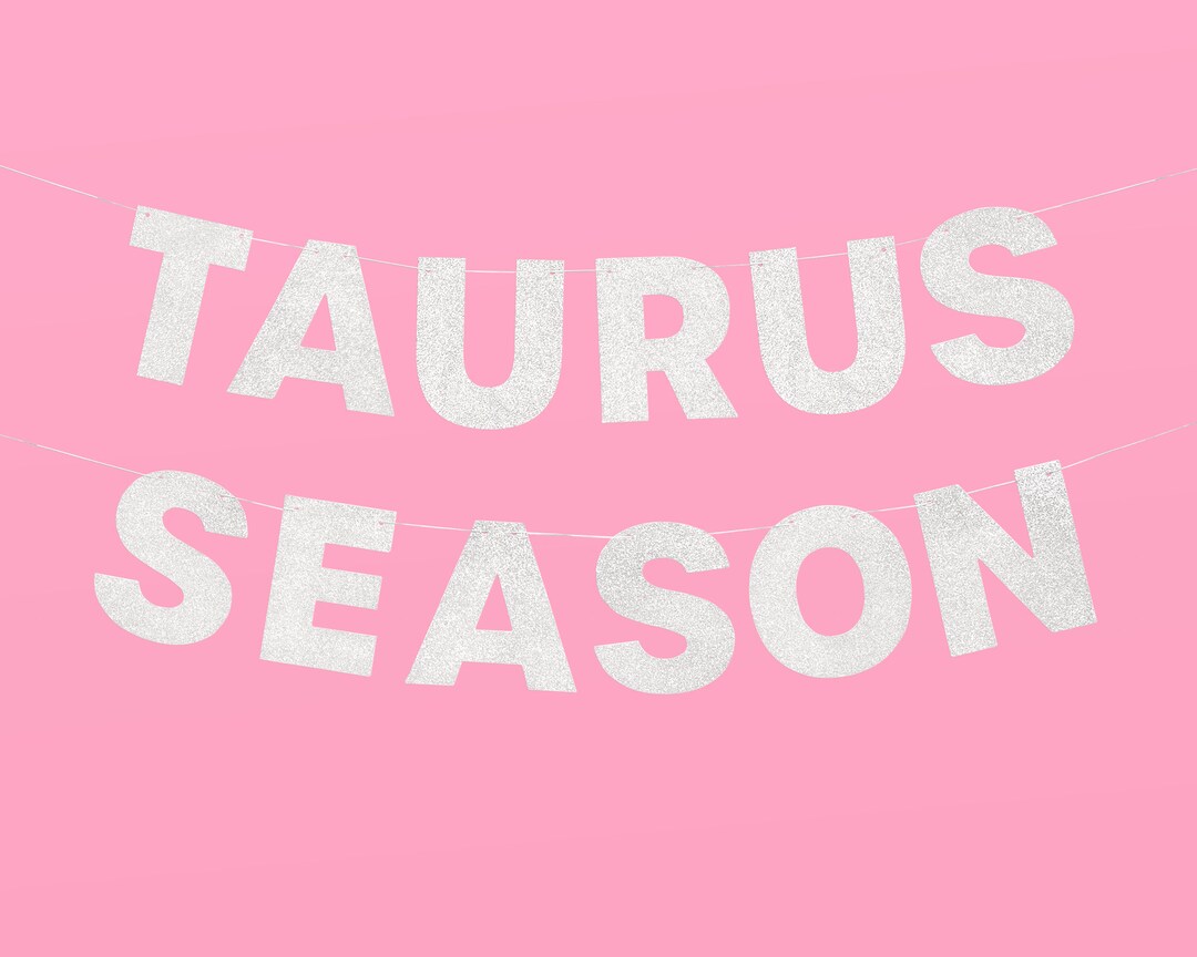 Xo, Fetti Taurus Season Birthday Party Silver Glitter Banner - 5 Ft ...