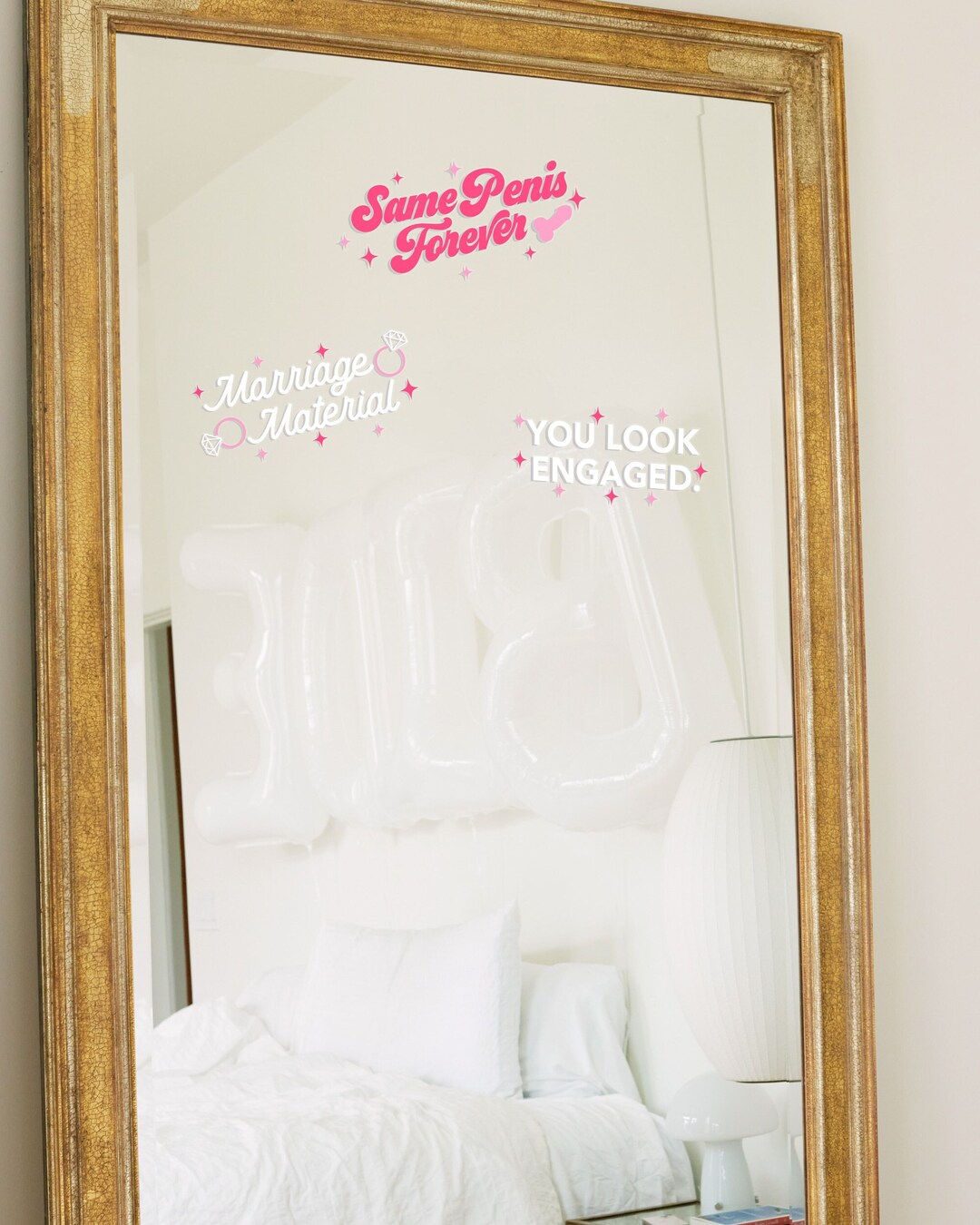Xo, Fetti Bachelorette Party Mirror Vinyl Decal Set - 3 Pcs | Bach ...