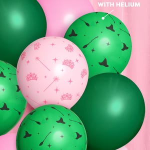 Xo, Fetti Pink + Green Witch Latex Balloons - 24 Pk, 12" | Birthday ...