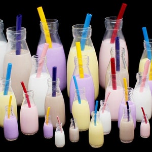 Miniature Dollhouse Milkshake Bottles-drinks Food Doll - Etsy