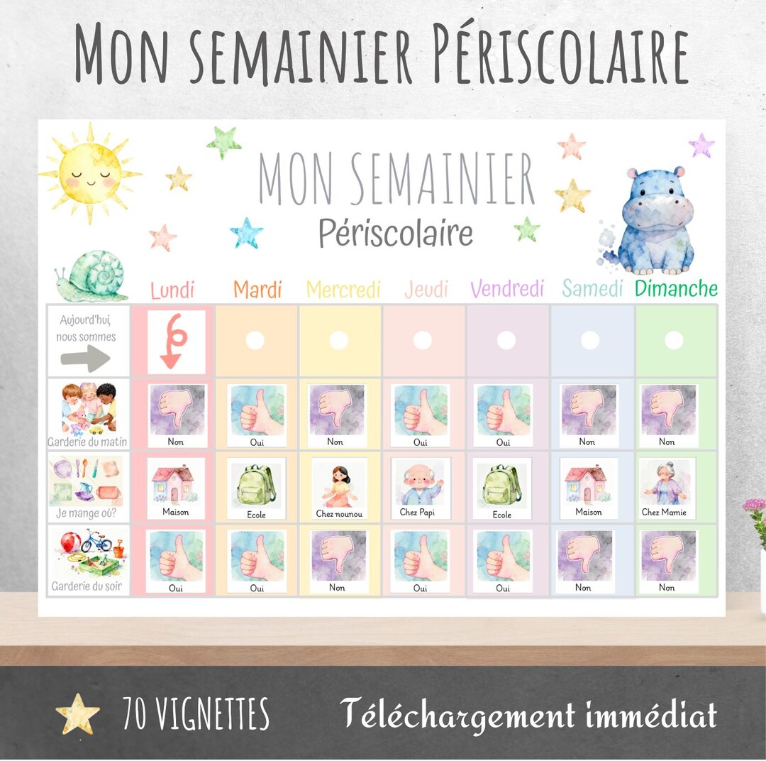 Printable After-school Weekly Planner - Etsy