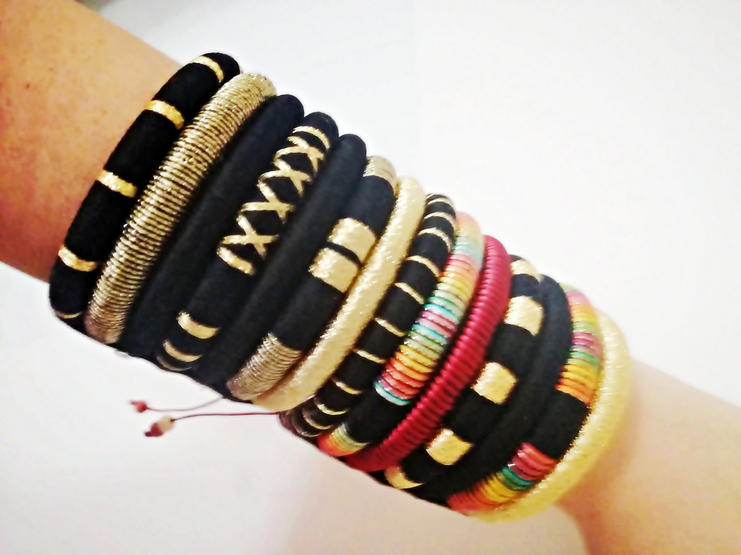 African Bracelet, Multilayer Bracelet, Cuff Bracelet, Colorful Bracelet ...