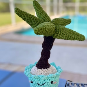 Crochet Palm Tree, Stuffed Palm Tree in a Pot, Coastal Gift, Coastal ...