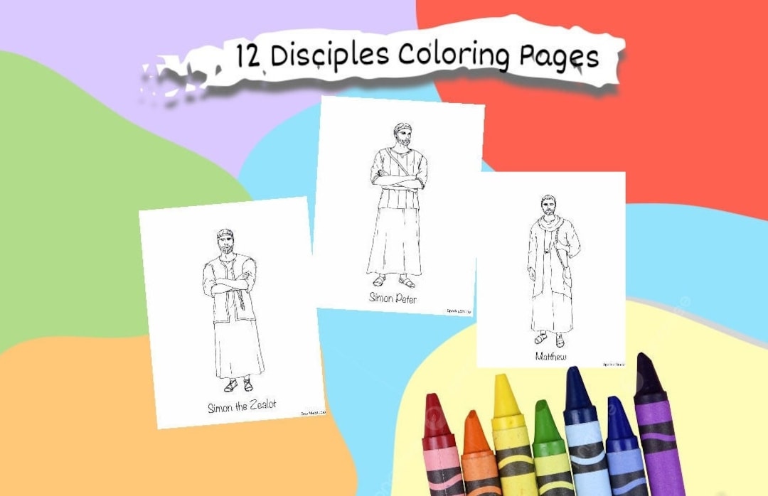 12 Disciples Printable Coloring Pages, Printable Coloring Pages, 12 ...
