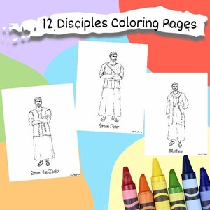 12 Disciples Printable Coloring Pages, Printable Coloring Pages, 12 ...