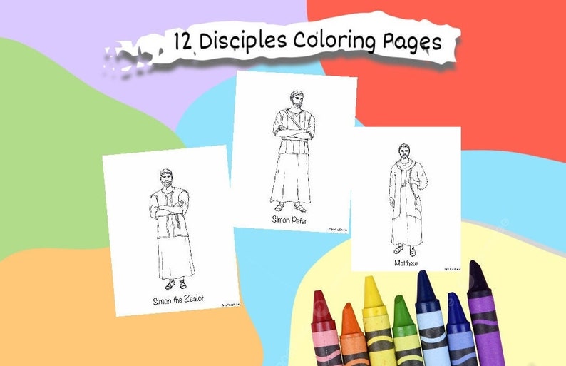 12 Disciples Printable Coloring Pages, Printable Coloring Pages, 12 ...