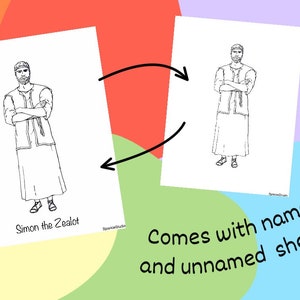 12 Disciples Printable Coloring Pages, Printable Coloring Pages, 12 ...