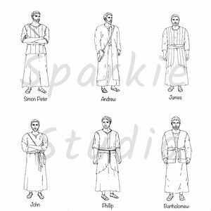 12 Disciples Printable Coloring Pages, Printable Coloring Pages, 12 ...