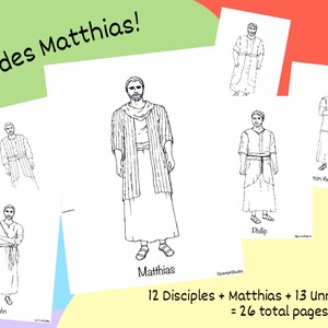 12 Disciples Printable Coloring Pages, Printable Coloring Pages, 12 ...