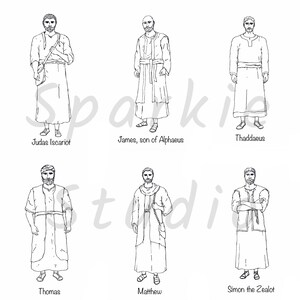 12 Disciples Printable Coloring Pages, Printable Coloring Pages, 12 ...