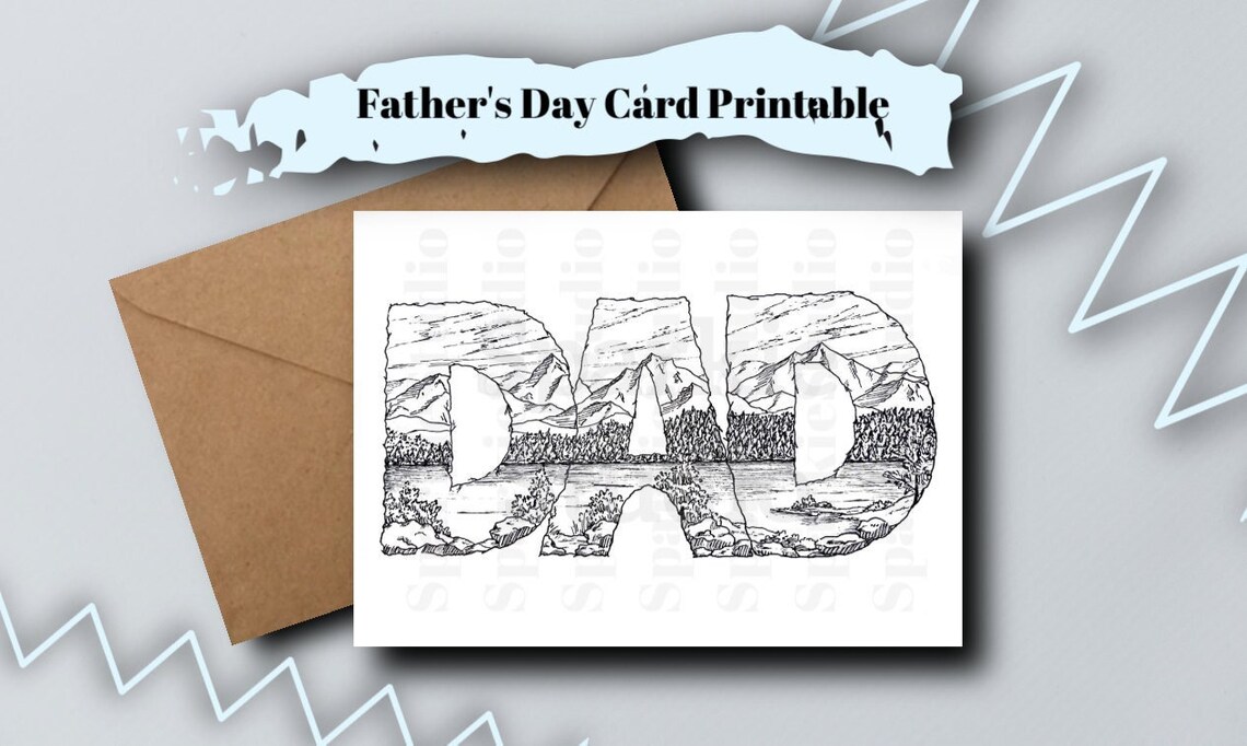 Printable Fathers Day Card, Fathers Day, Gift for Fathers Day ...