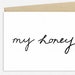 My Honey Card Printable Greetings Card Romantic Card | Etsy