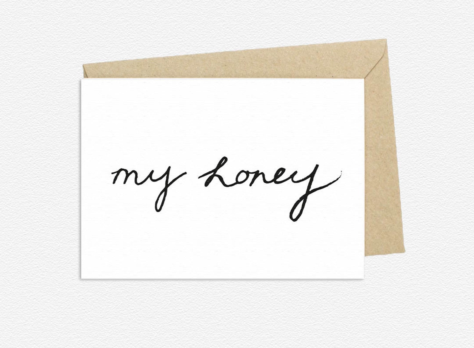 My Honey Card Printable Greetings Card Romantic Card - Etsy