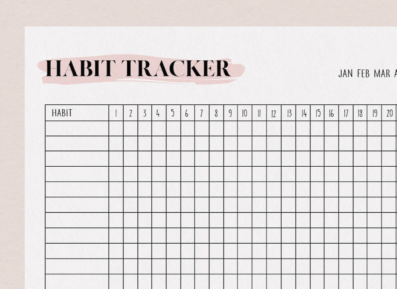 Printable Health Tracker Monthly Wellness Tracker Healthy Habits Habit ...