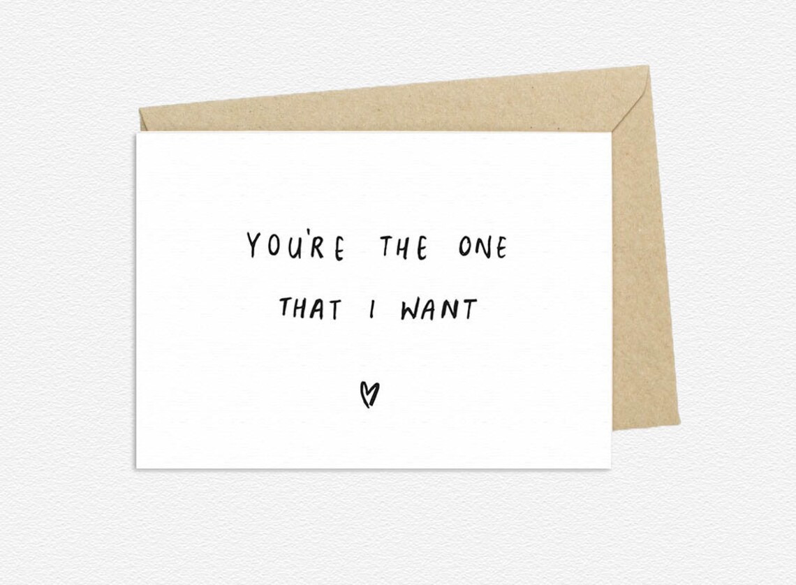 You're the One That I Want Card Printable Card - Etsy