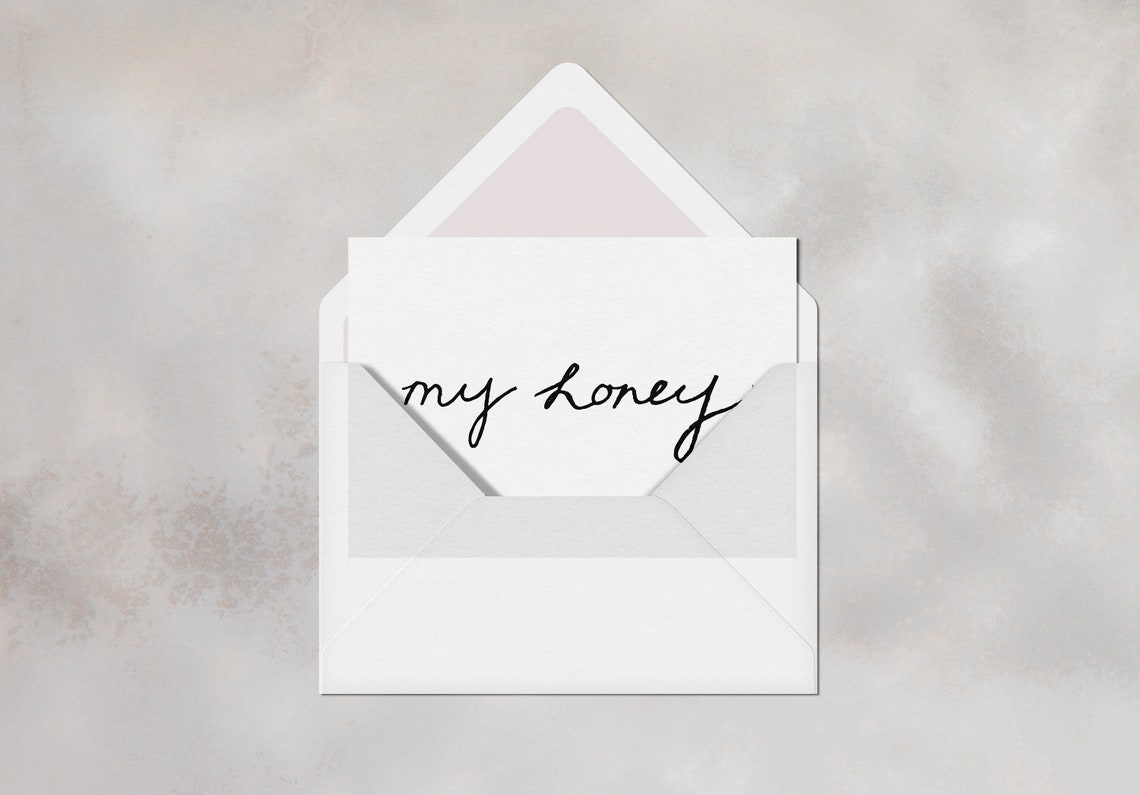 My Honey Card Printable Greetings Card Romantic Card - Etsy